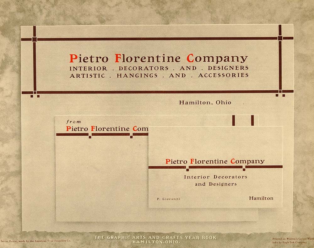 1913 Print Letterhead Envelope Business Card Samples - ORIGINAL GAC1 ...