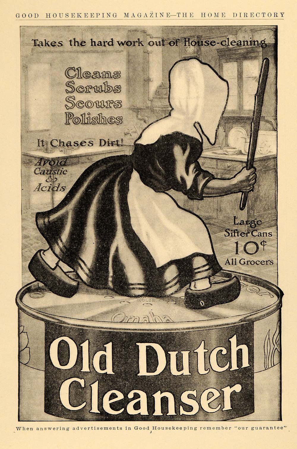 Old Dutch Cleanser Sign Advertisement For Old Dutch Cleanser Art Print