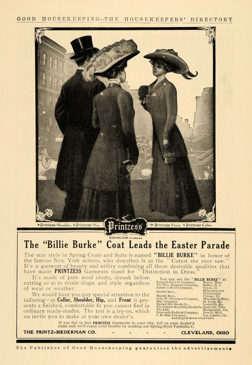 1909 Ad Printz-Biederman Co Spring Coat Vintage Fashion - ORIGINAL GH3 ...