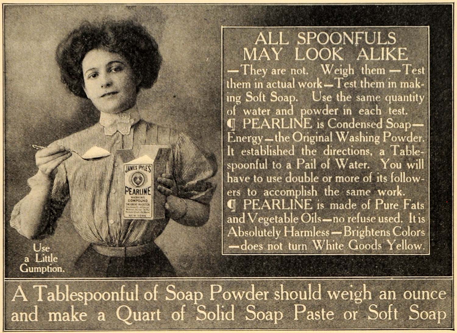 1909 Ad James Pyle Pearline Washing Powder Soap Laundry - ORIGINAL GH3 ...