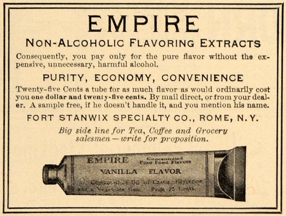 1910 Ad Empire Non-Alcoholic Flavoring Extract Vanilla - ORIGINAL GH3 ...