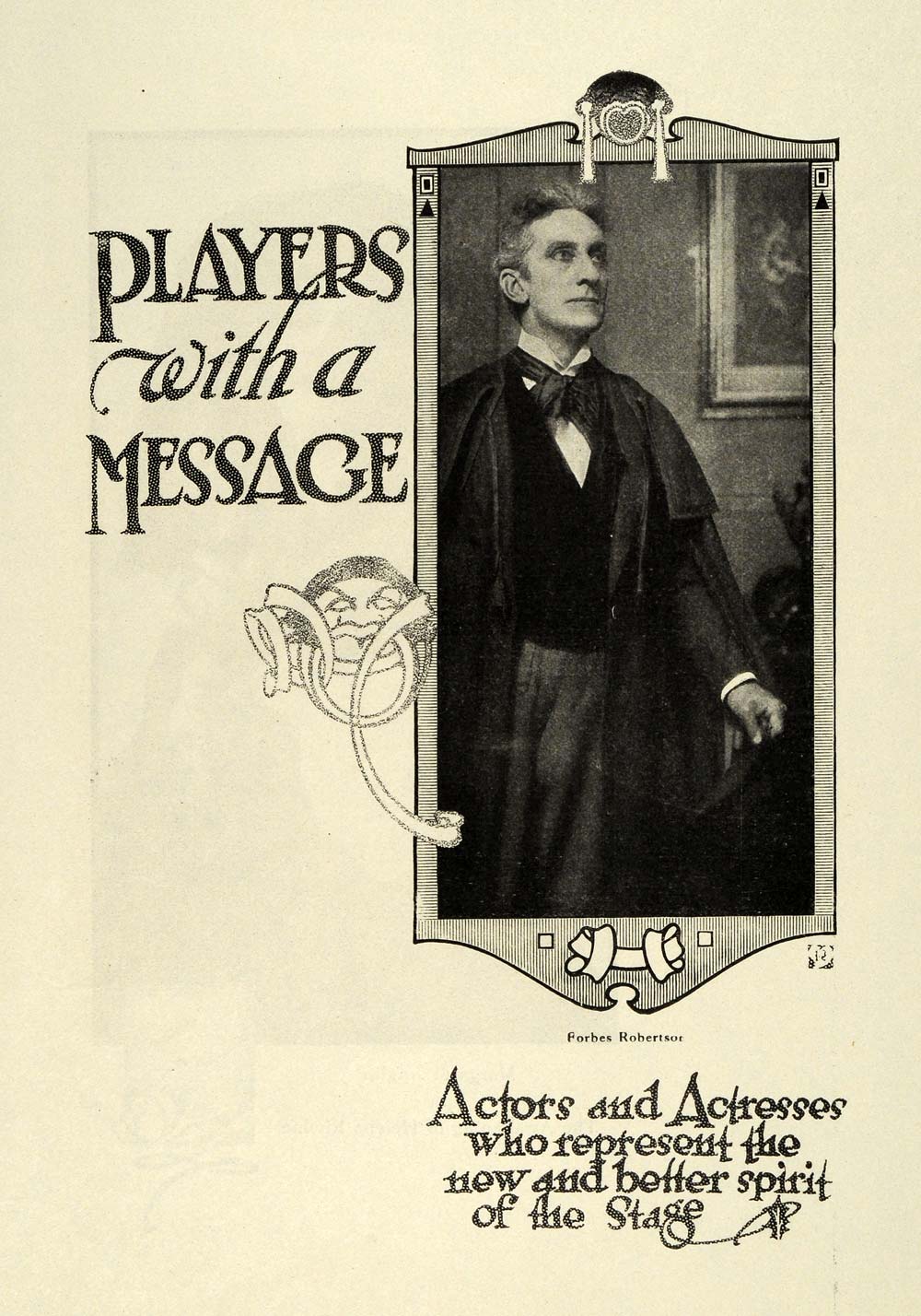1910 Print Famous Stage Actors Actresses Acting Margaret Anglin Forbes ...