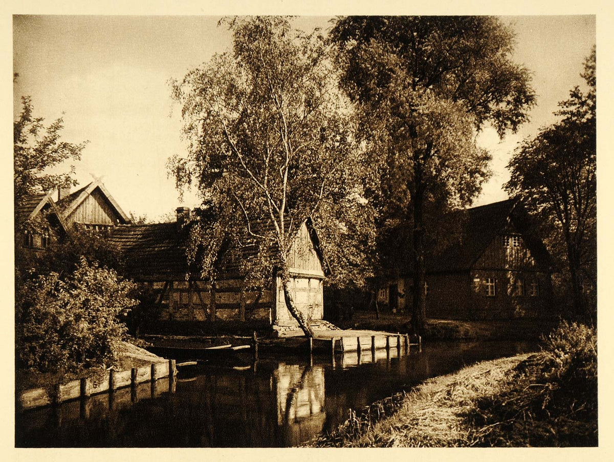 1924 Germany Leipe Spreewald Berlin Water Canal Punt - ORIGINAL PHOTOG ...