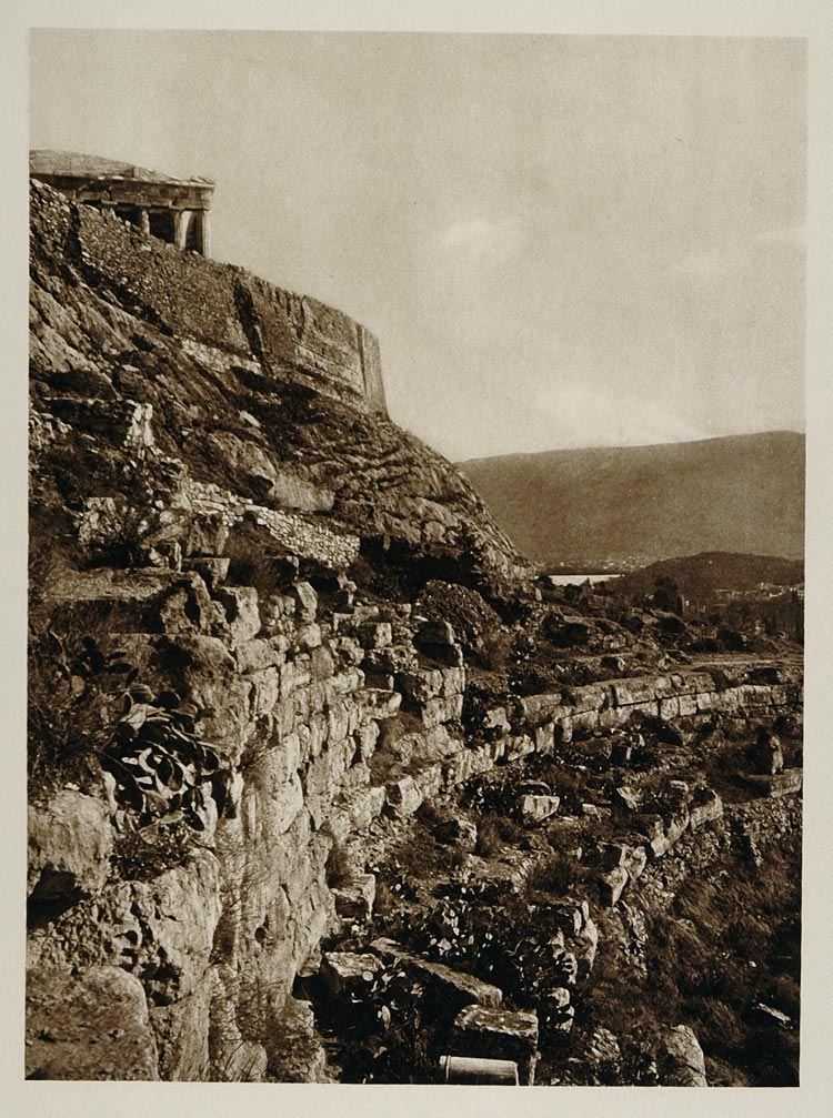 1928 Odeion Odeum Amphitheatre Acropolis Greece Greek - ORIGINAL GRC2 ...
