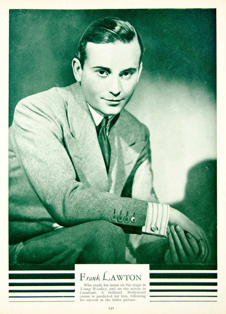 1933 Rotogravure Frank Lawton English Actor Movie Film Hollywood Portr ...