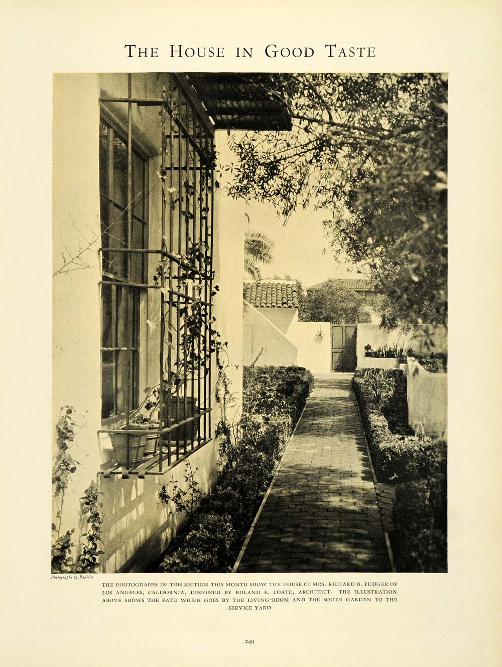 1927 Article Richard B. Fudger Home Los Angeles Coate Architecture HB3 ...