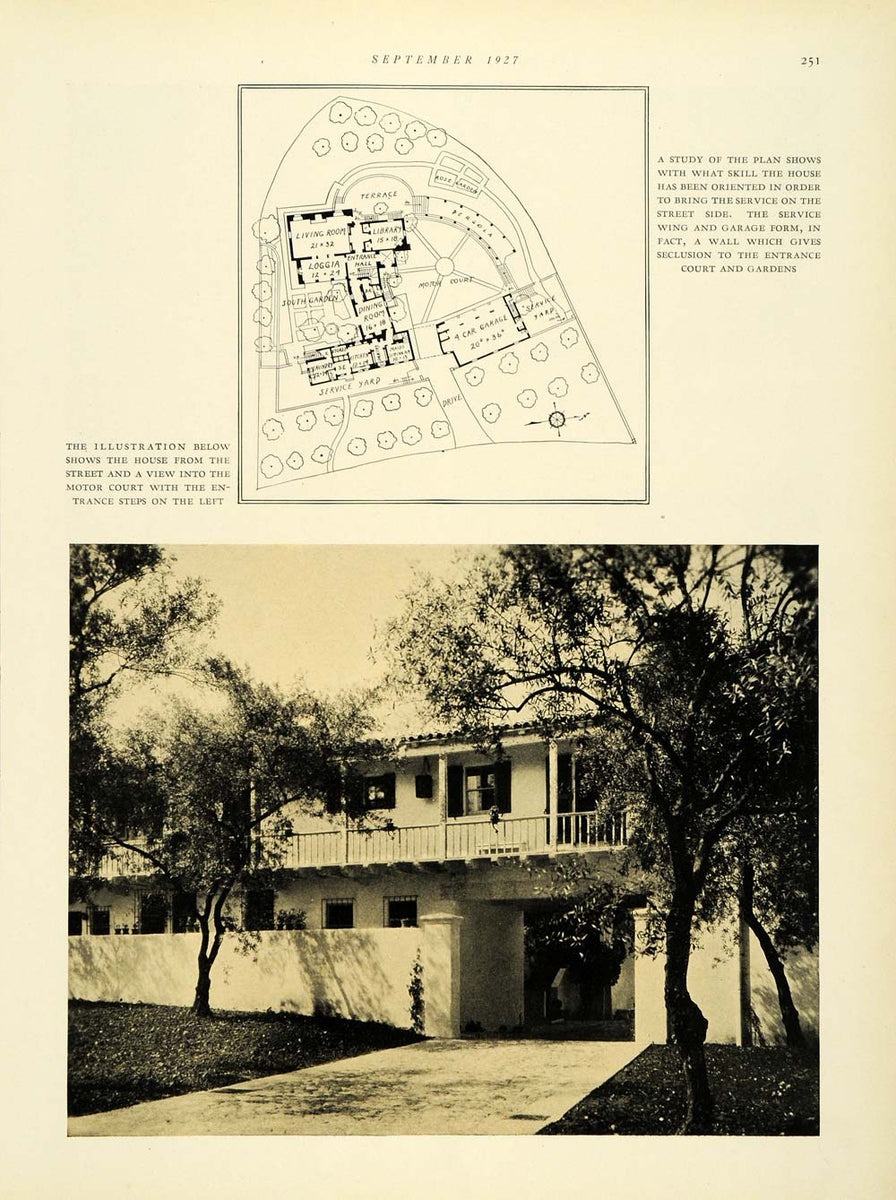 1927 Article Richard B. Fudger Home Los Angeles Coate Architecture HB3 ...