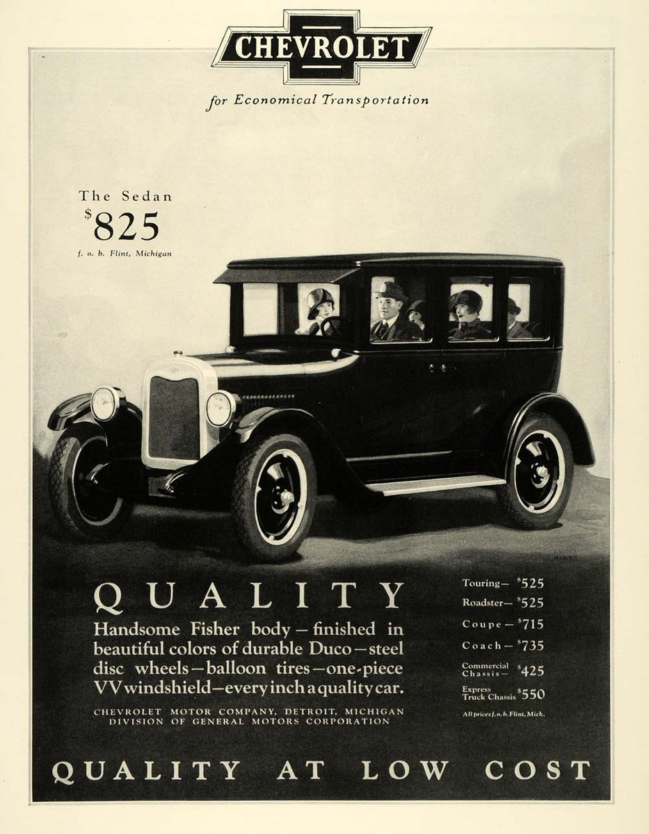 1925 Ad Sedan Transport Fisher Auto Coupe Chevrolet - ORIGINAL ADVERTI ...