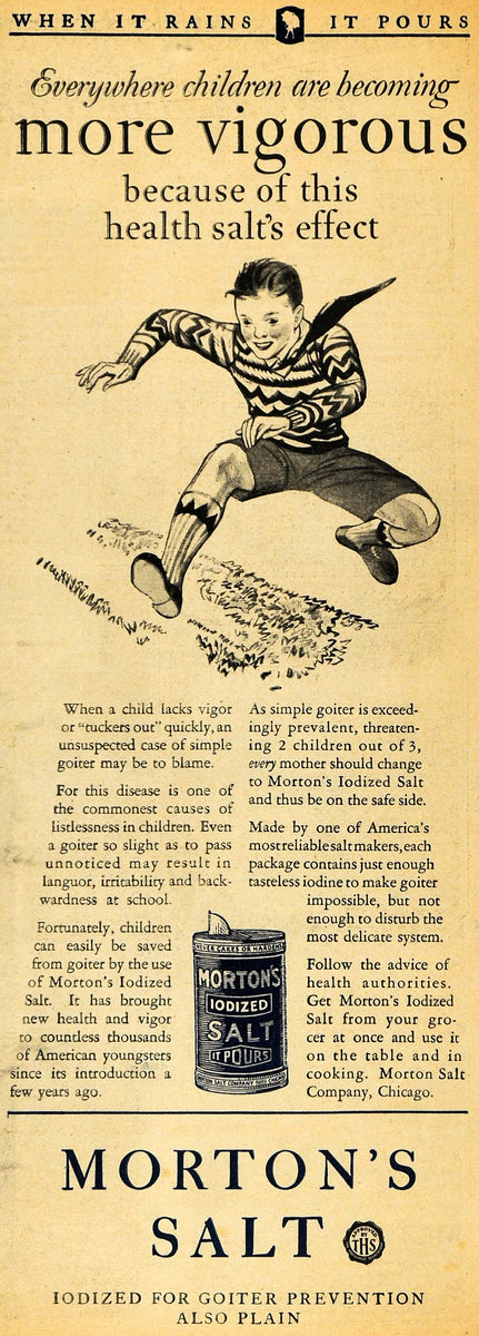 1928 Ad Morton's Iodized Salt Children's Health Food - ORIGINAL ADVERT ...
