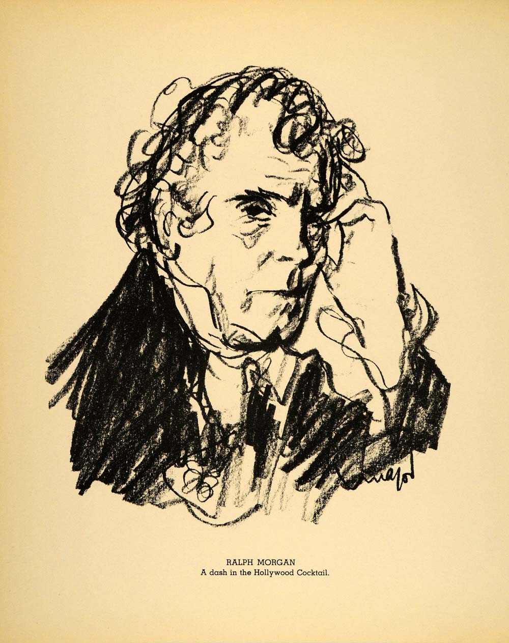 1938 Ralph Morgan Film Actor Henry Major Lithograph - ORIGINAL HOL1 ...