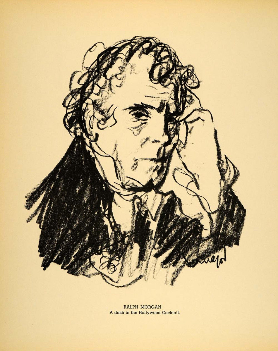 1938 Ralph Morgan Film Actor Henry Major Lithograph - ORIGINAL HOL1 ...