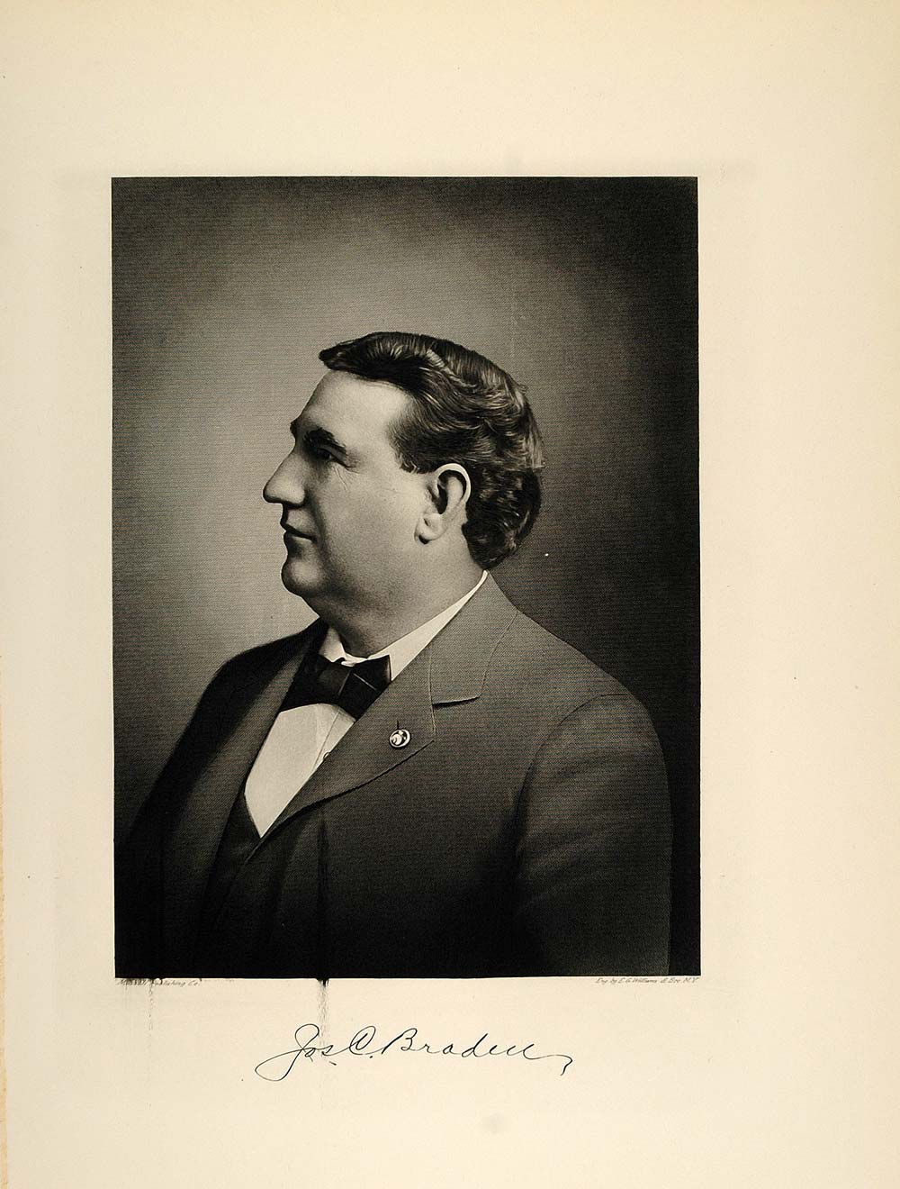1915 Engraving Joseph C. Braden Illinois Businessman IL - ORIGINAL IL1 ...