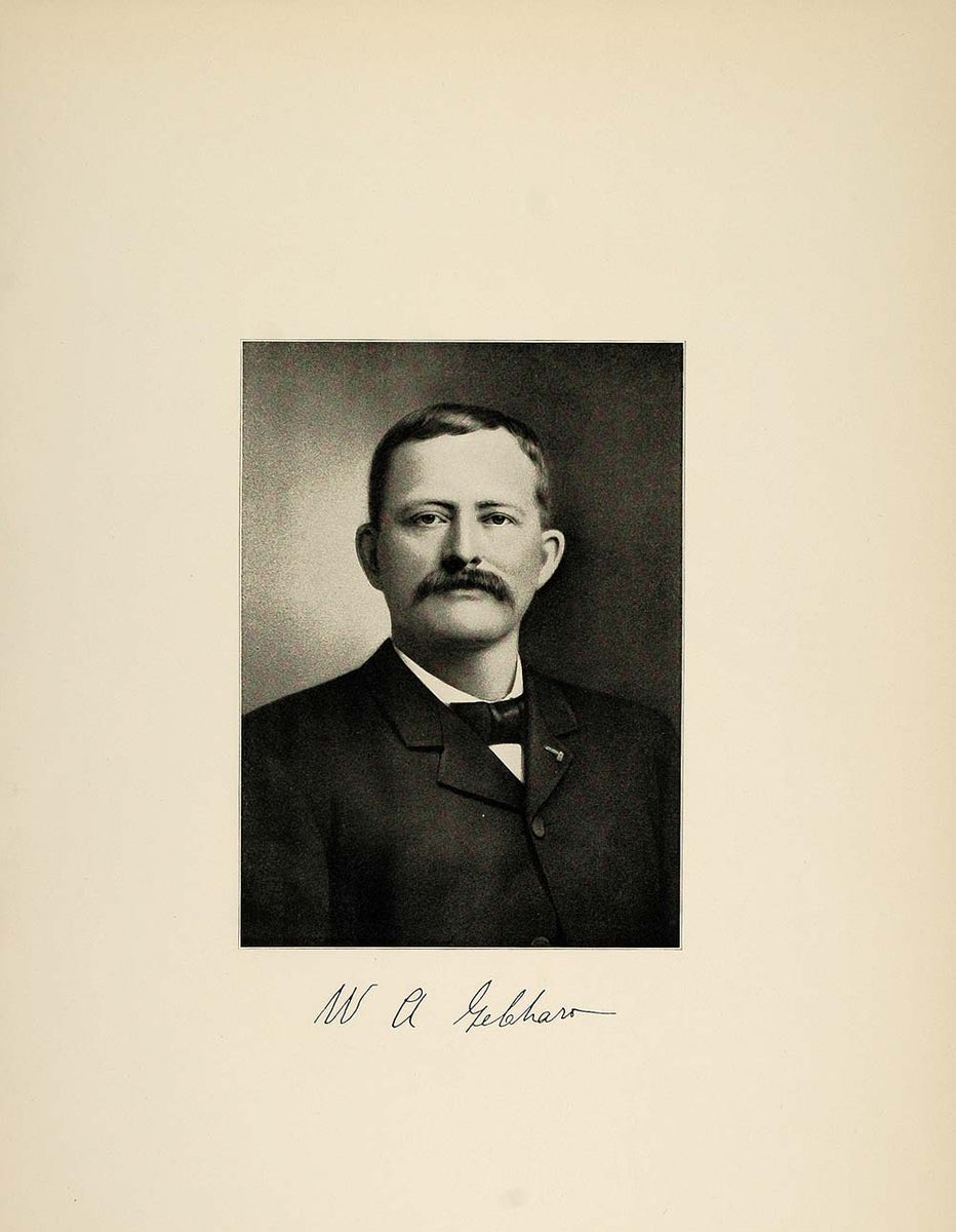 1915 Engraving William A. Gebhart Illinois Businessman - ORIGINAL IL1 ...