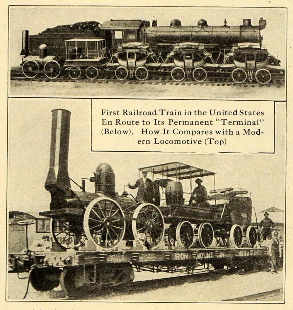 1921 Print First Rail Locomotive Retired Modern Model - ORIGINAL HISTO ...