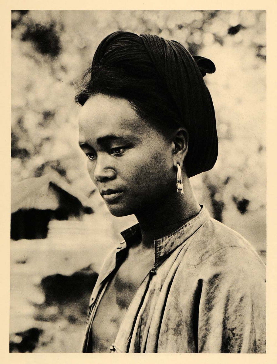 1929 Photogravure Muong Man Portrait Indigenous People Tonkin Vietnam ...