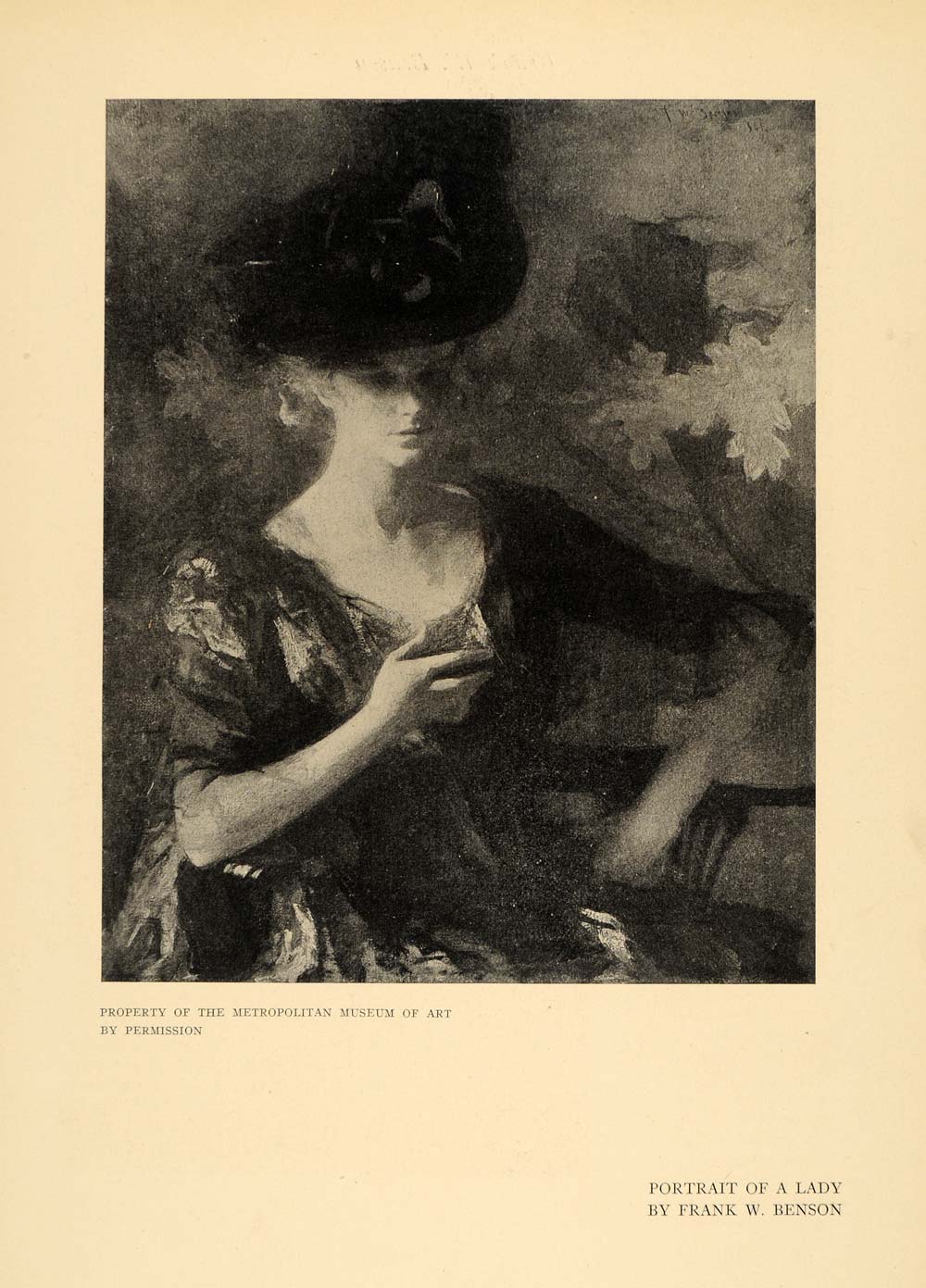 1908 Print Portrait Women Dress Luxury Hat Flower Paint ORIGINAL HISTO ...