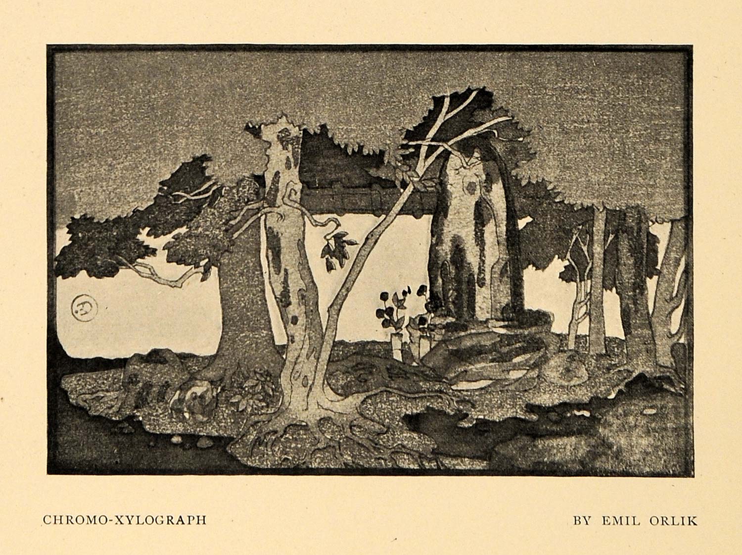 1902 Print Chromo-Xylograph Forest Trees Woods Leaves ORIGINAL HISTORI ...