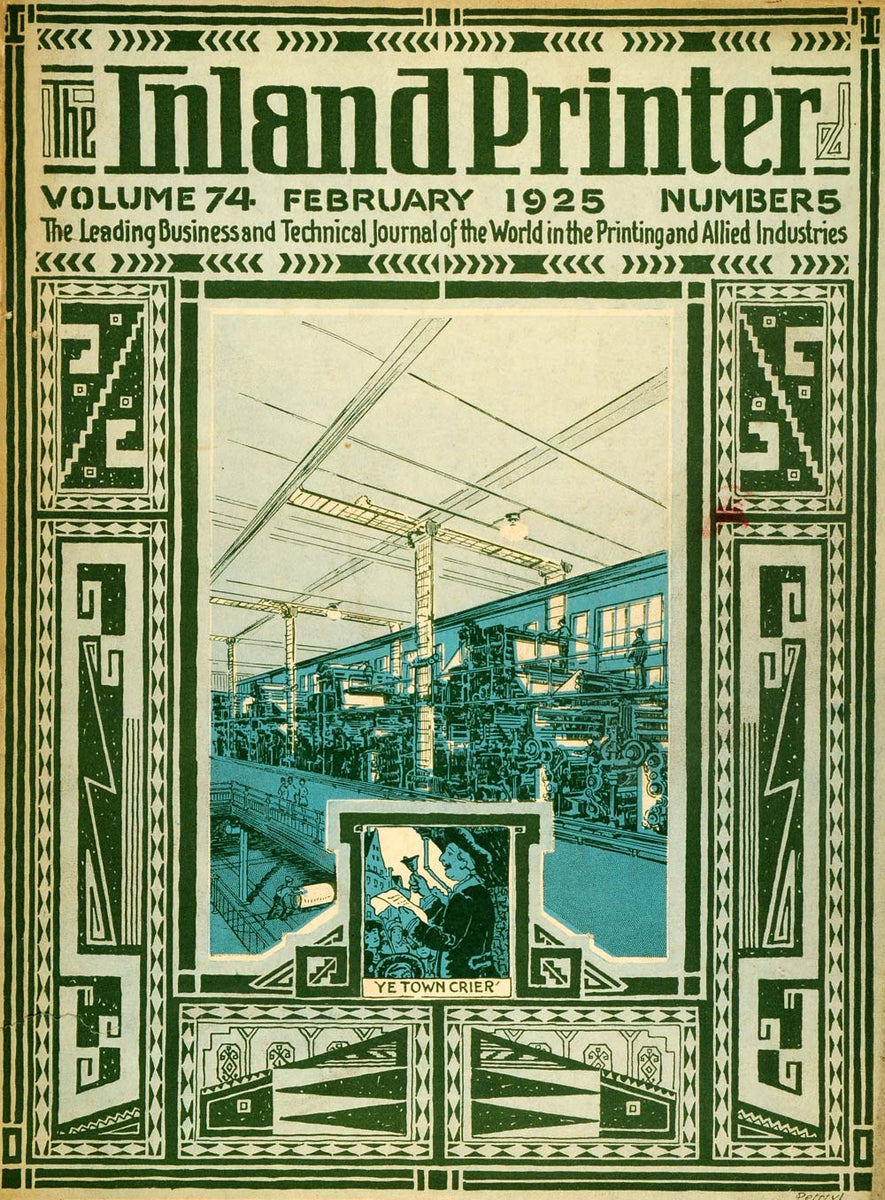 1925 Cover Inland Printer Magazine February Allied Industries Patterns ...