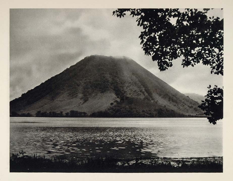 1930 Lake Mountain Mount Haruna Volcano Japan Landscape - ORIGINAL JK1 ...