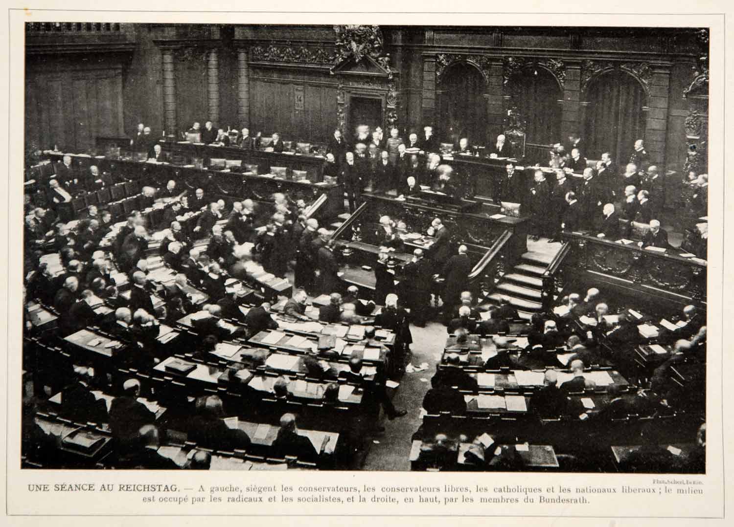1913 Print Germany Reichstag Parliament Berlin Legislative Government ...