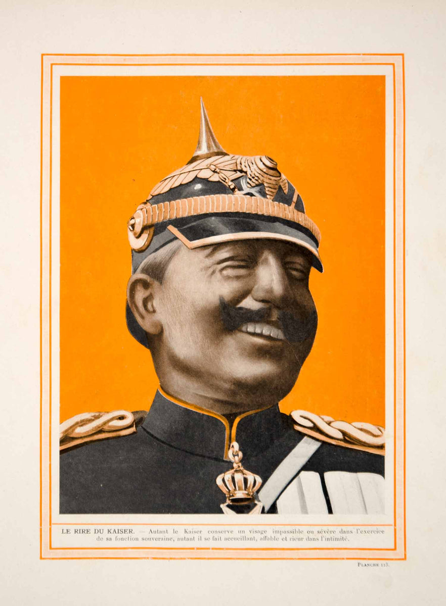 1913 Color Print Kaiser Wilhelm II German Emperor King Prussia Portrai ...