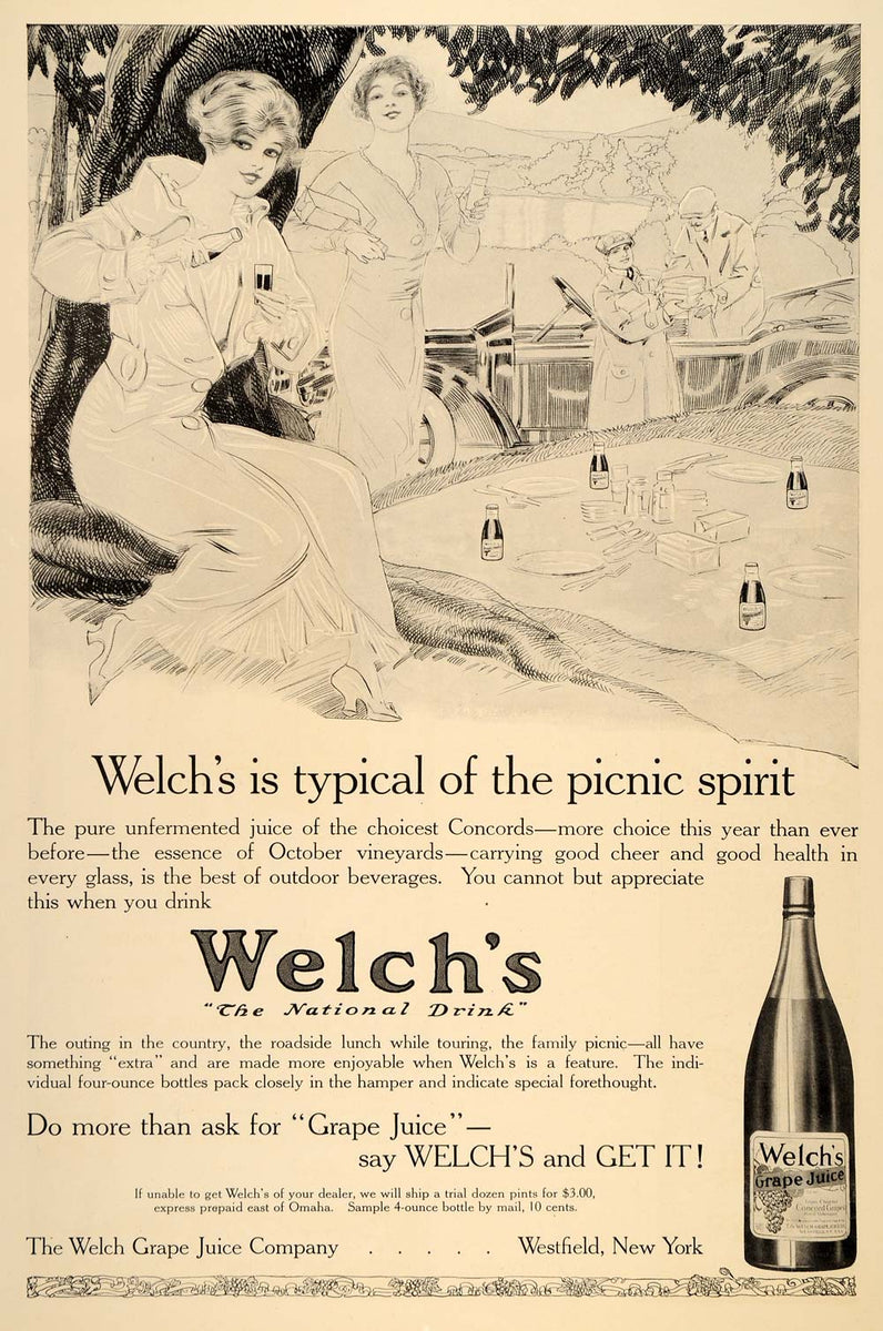 1914 Ad Welch's Grape Juice Illustrated National Drink - ORIGINAL LHJ1 ...