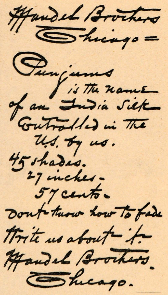1892 Ad Letter Format Mandel Brothers Chicago Department Store Silks o ...