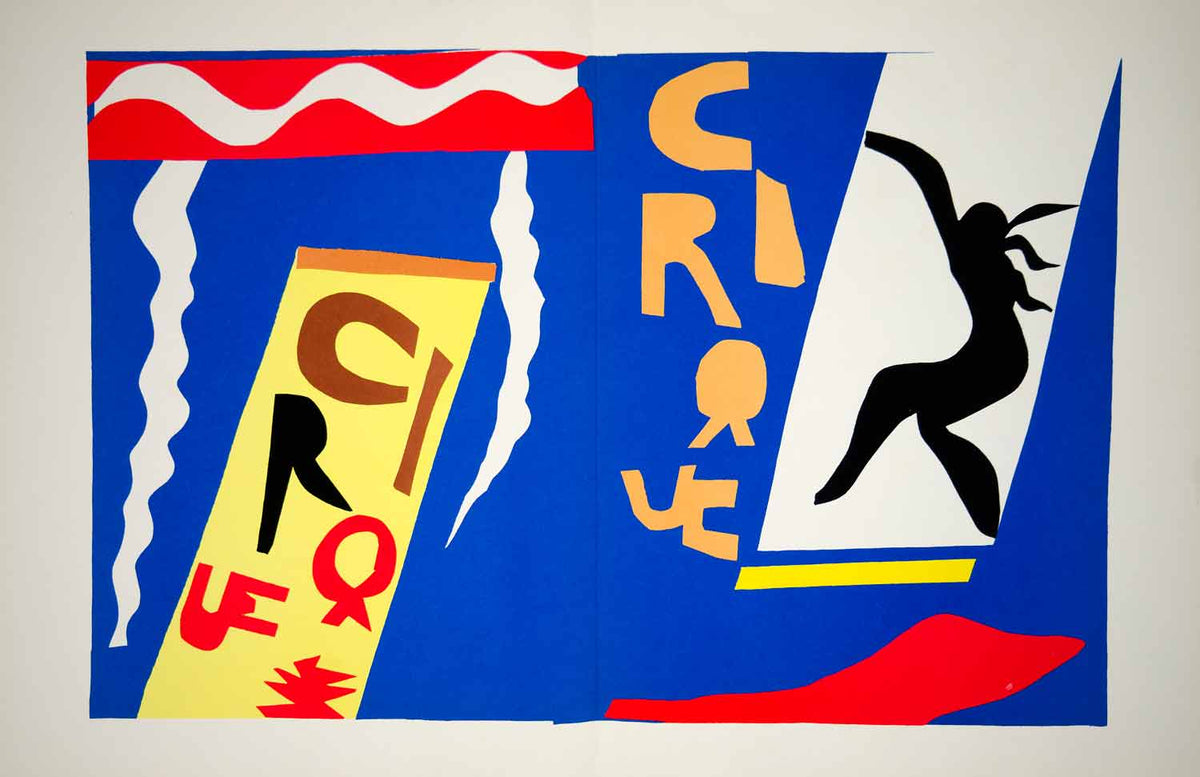 1985 Lithograph Henri Matisse Jazz Le Cirque Circus Cut Out Art Abstra ...