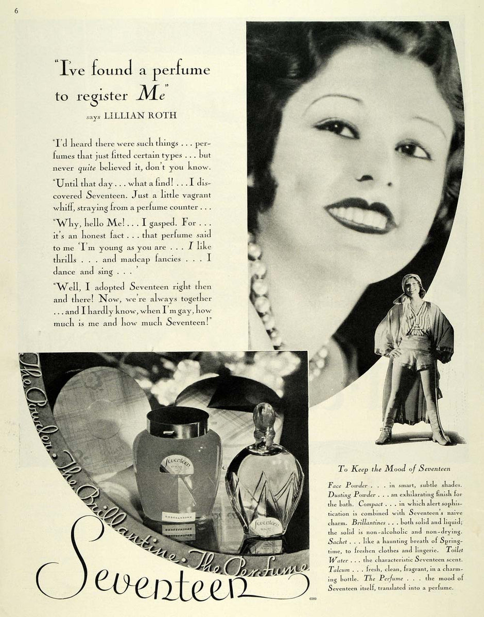 1931 Ad Colgate Seventeen Perfume Brillantine Powder - ORIGINAL ADVERT ...