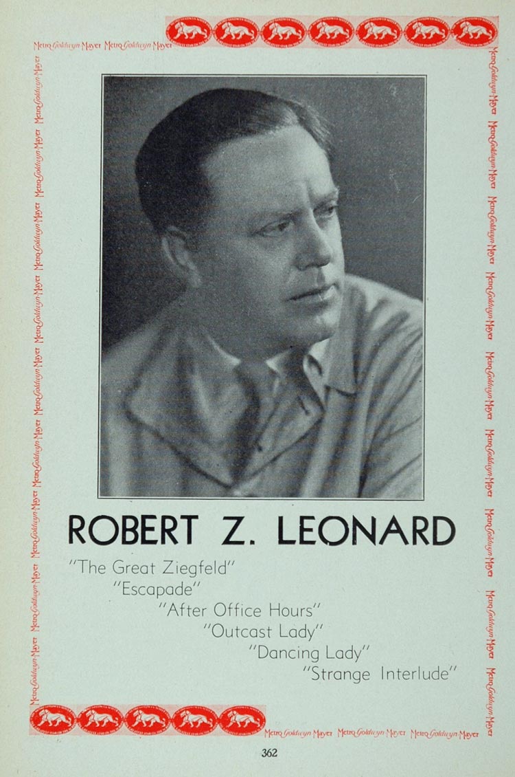 1936 Robert Leonard Film Director MGM Portrait Print - ORIGINAL MOVIE ...
