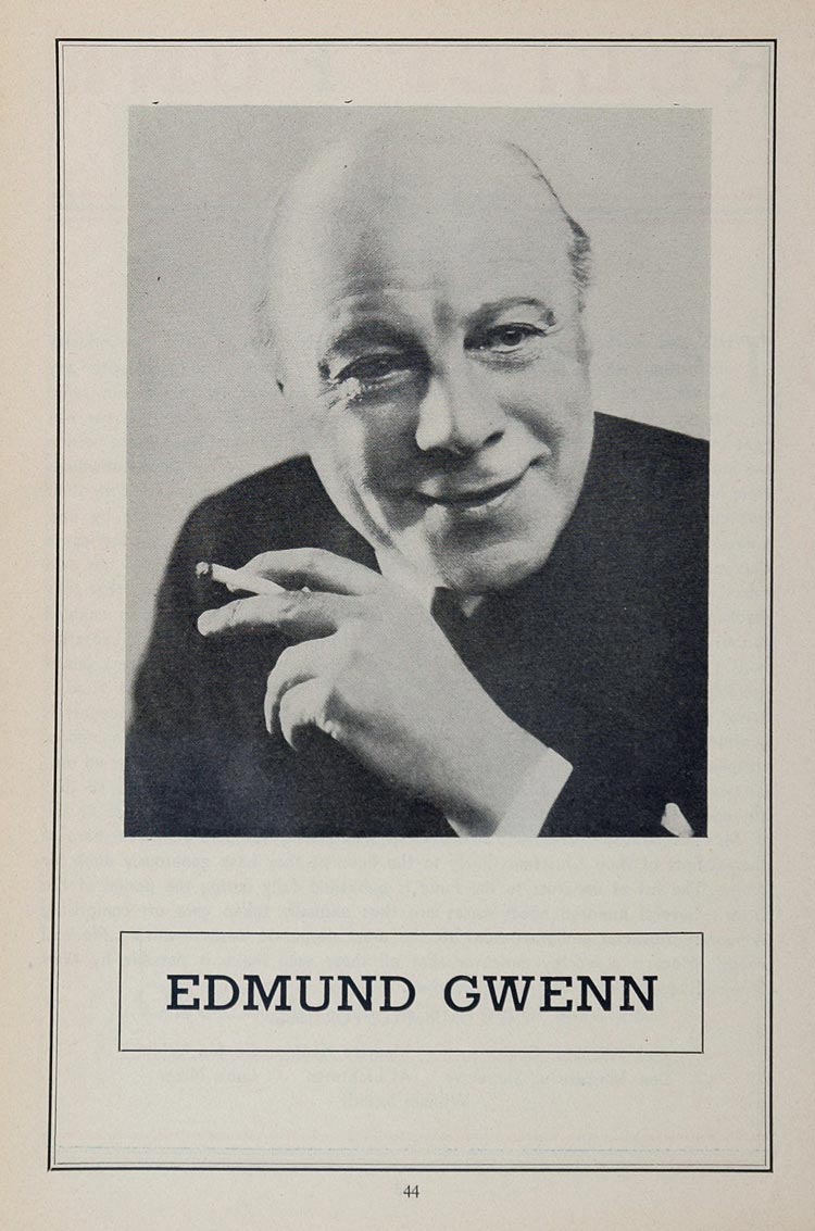 1936 Edmund Gwenn Movie Film Actor Portrait B/W Print - ORIGINAL MOVIE ...