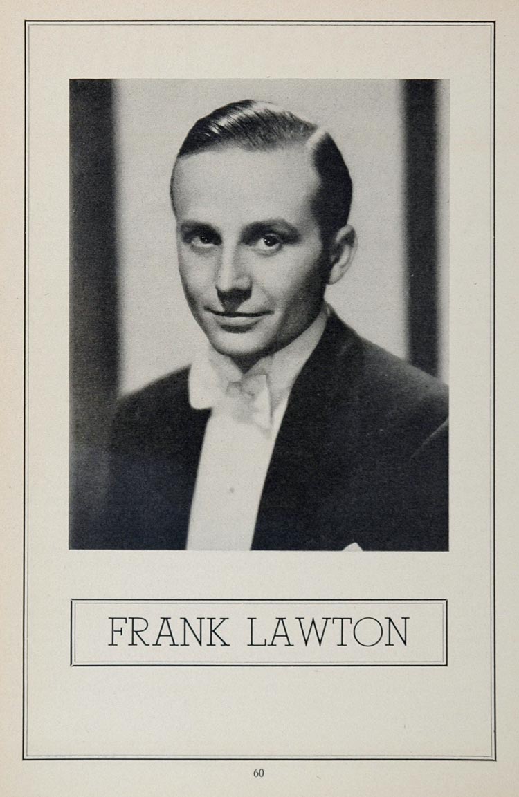 1936 Frank Lawton Movie Film Actor Portrait British B/W - ORIGINAL MOV ...
