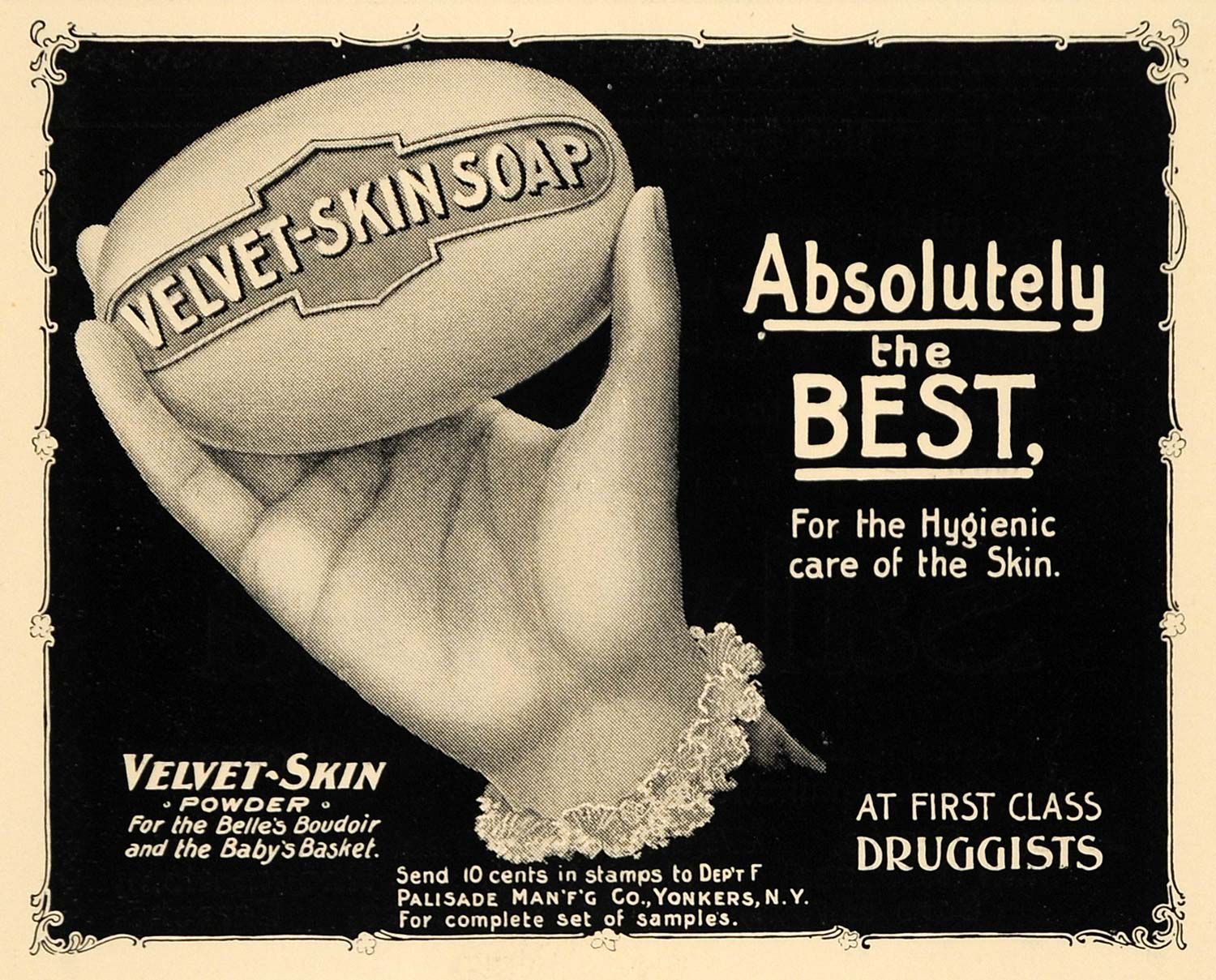 1895 Ad Velvet Skin Soap Palisade Manufacturing Company - ORIGINAL MUN ...
