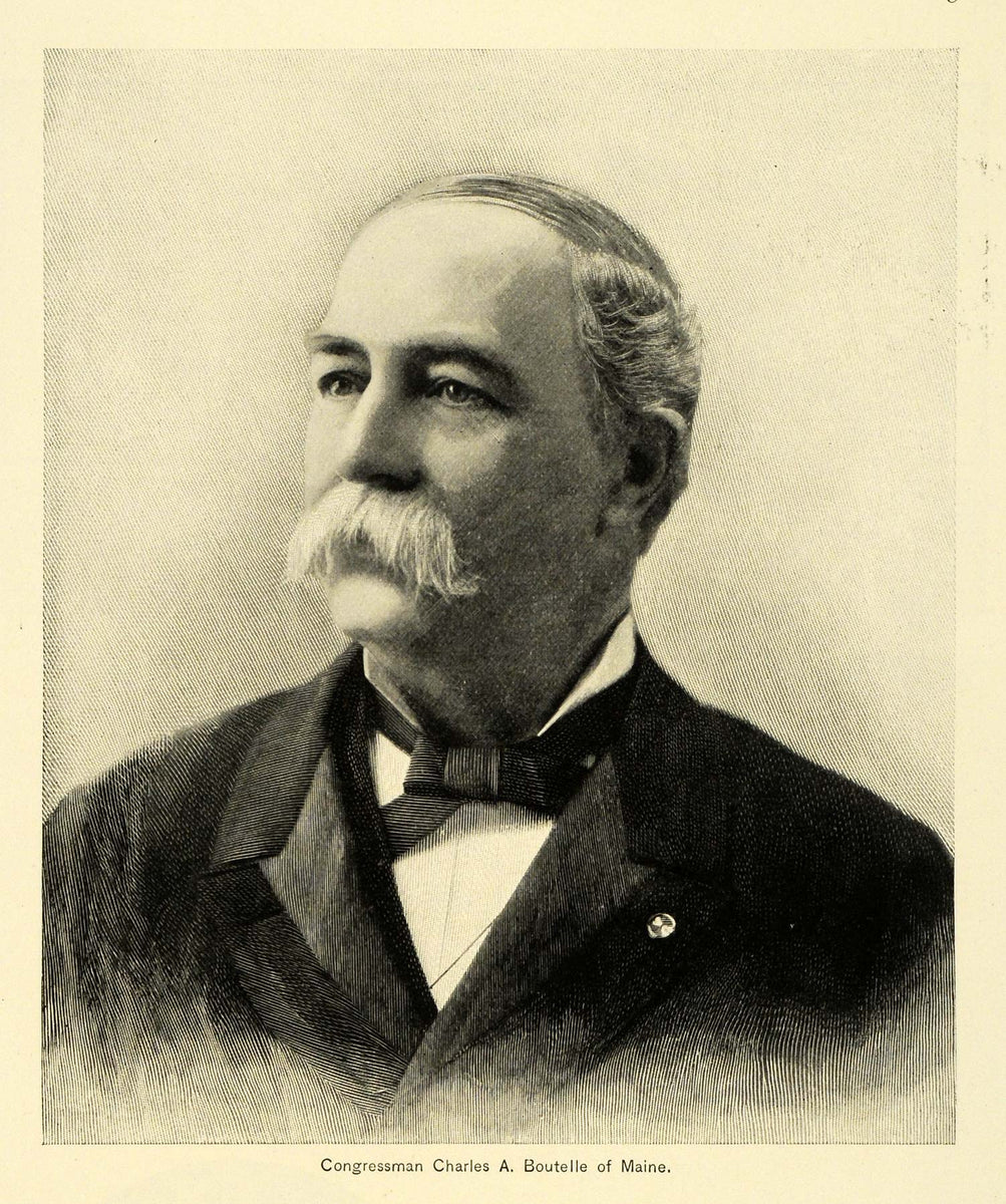 1895 Print US Congressman Maine Charles A Boutelle Portrait Politician ...
