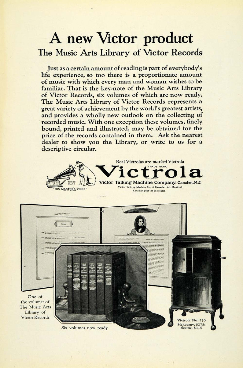 1925 Ad Victor Victrola Phonograph Antique Record Player Gramophone Ni ...