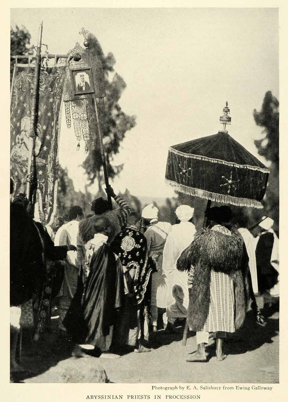 1925 Print Abyssinian Priests Religious Celebration Christian Traditio ...
