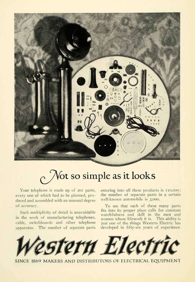 1925 Ad Western Electric Phone Electrical Equipment Make Distribute NG ...