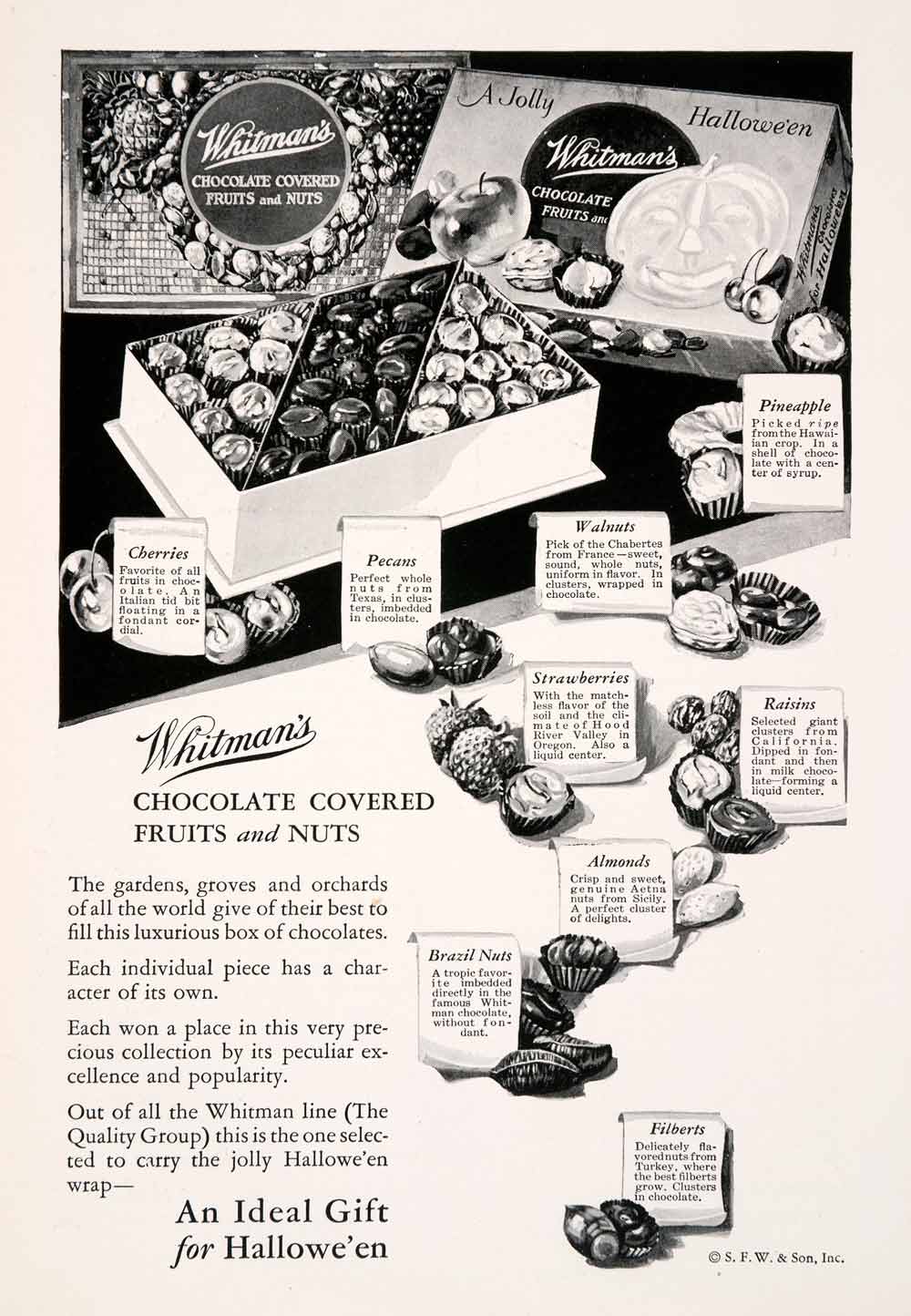 1929 Ad Stephen Whitmans Box Chocolate Nuts Fruits Candy Halloween Gif ...