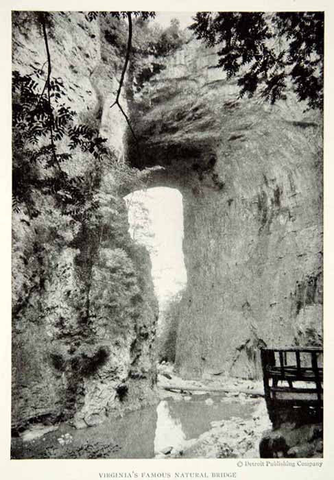 1920 Print Old Dominion Natural Bridge Landscape Virginia Historical I ...