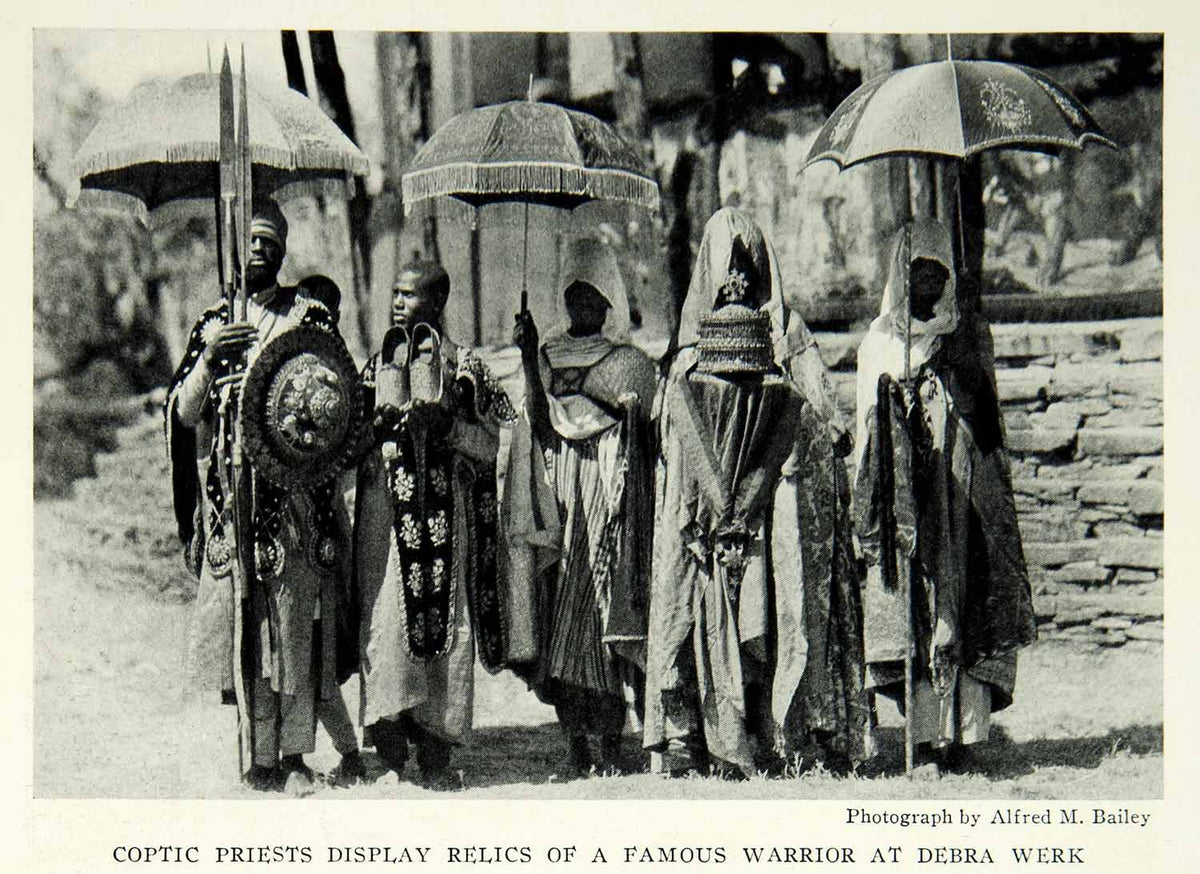 1931 Print Native Christian Coptic Copts Relic Derba Werk Egyptian Por ...