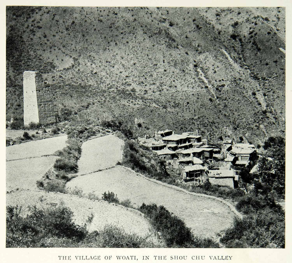 1931 Print Woati Shou Chu Valley China Landscape Village Town Historic ...