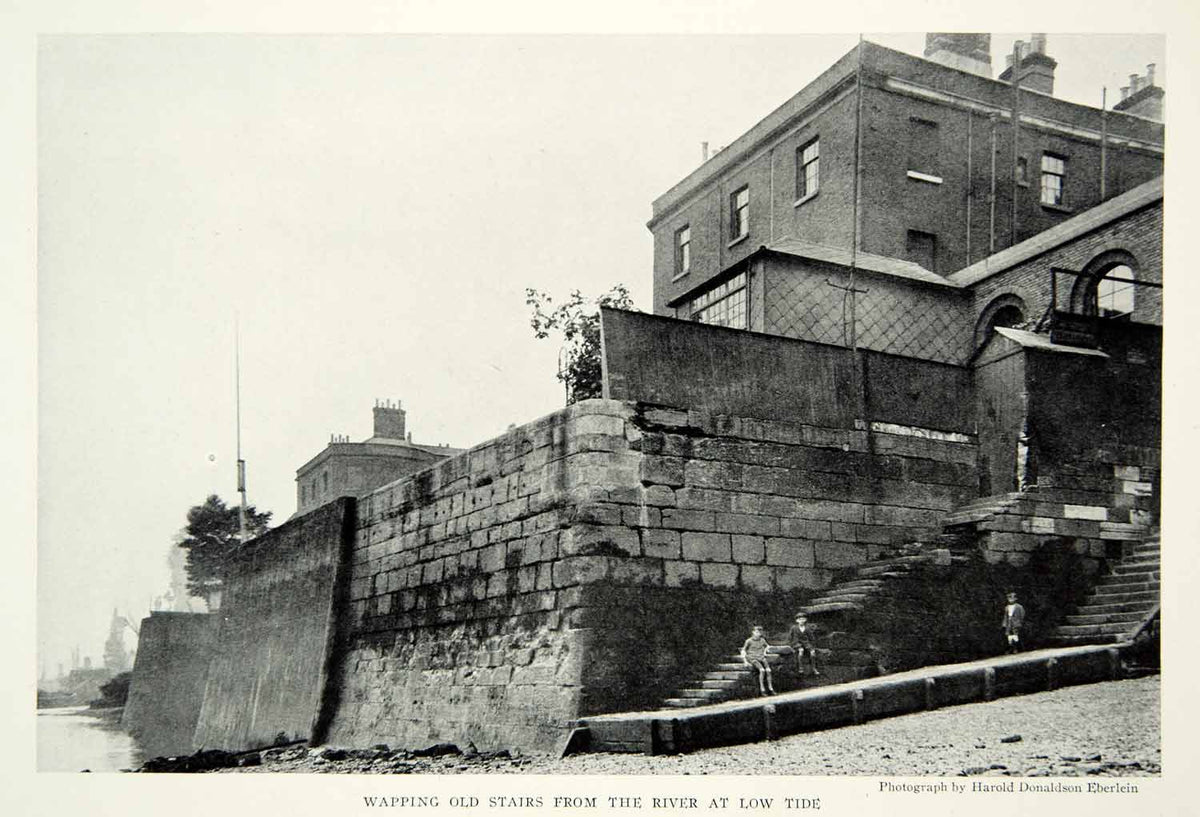 1932 Print Wapping Wall London England River Thames Historical Image T ...