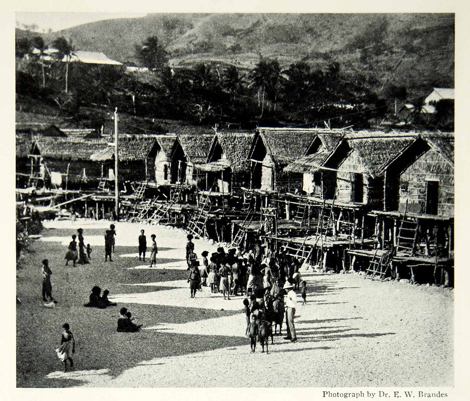 1929 Print Nipa Shack Elevala Papua New Guinea Tribe Village Historica ...