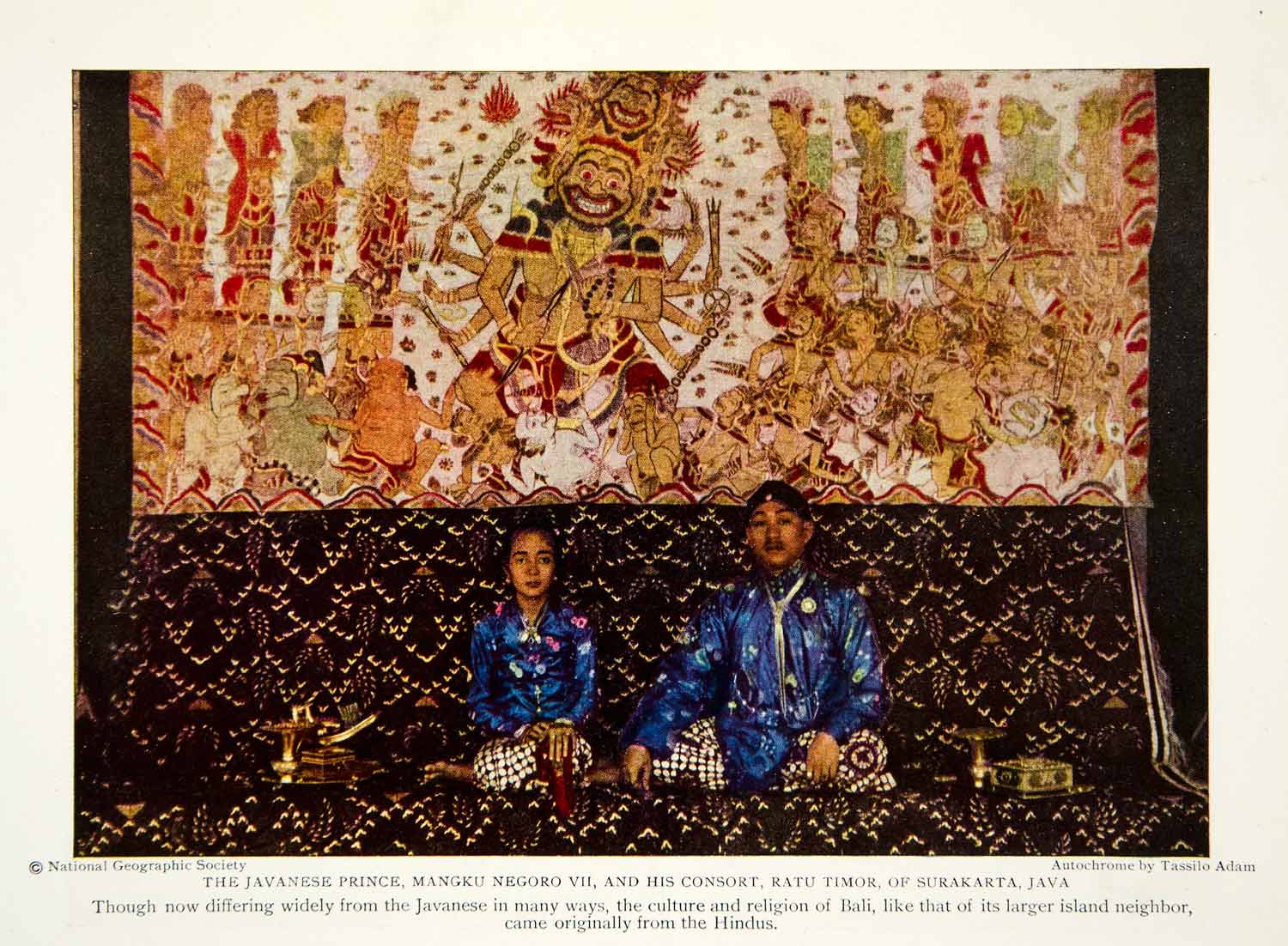 1928 Color Print Javanese Prince Mangku Negoro Java Surakarta Ratu Tim ...