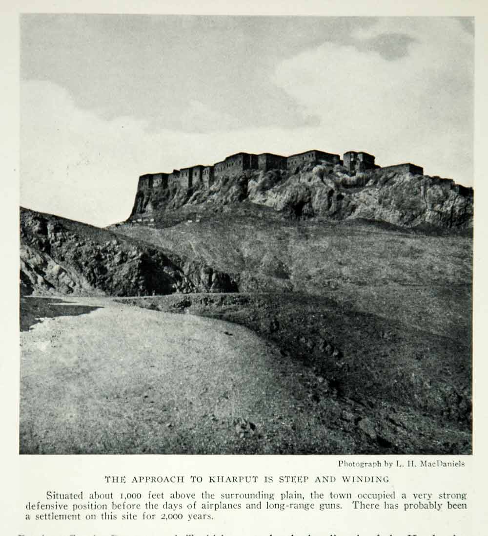1928 Print Kharput Turkey Approach Mountain Landscape Architecture Ima ...