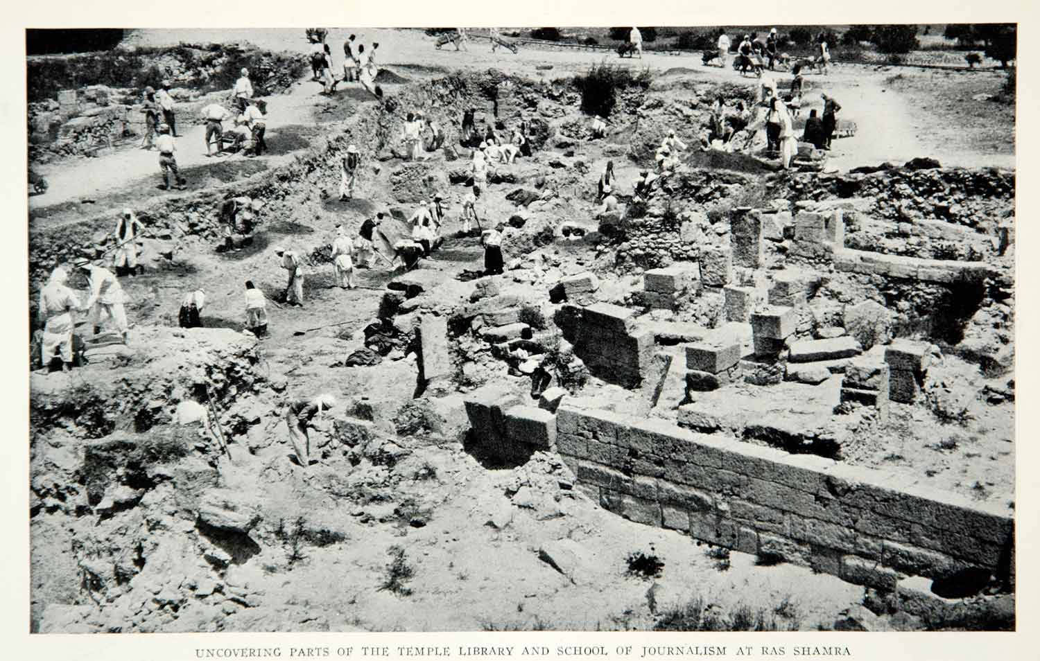 1933 Print Ras Shamra Archeology Excavation Historical Image Library V ...