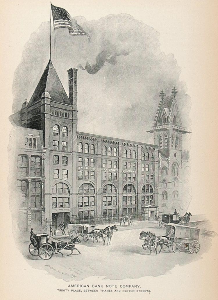 1893 ORIG Print American Bank Note Company Building NYC - ORIGINAL NY2 ...