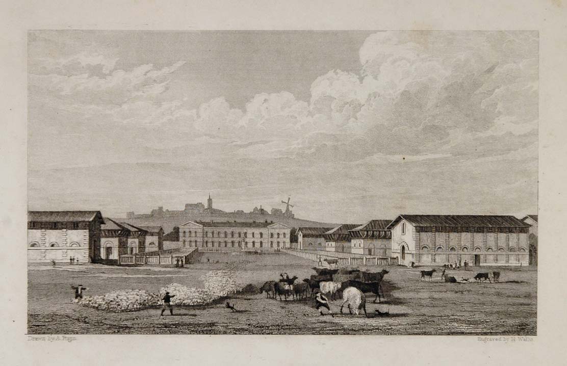1831 Abattoir Slaughterhouse Montmartre Paris France - ORIGINAL PARIS2 ...