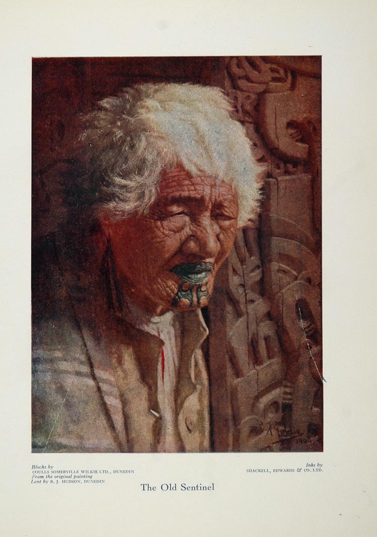 1929 Old Sentinel Man Portrait Original Color Print - ORIGINAL – Period ...