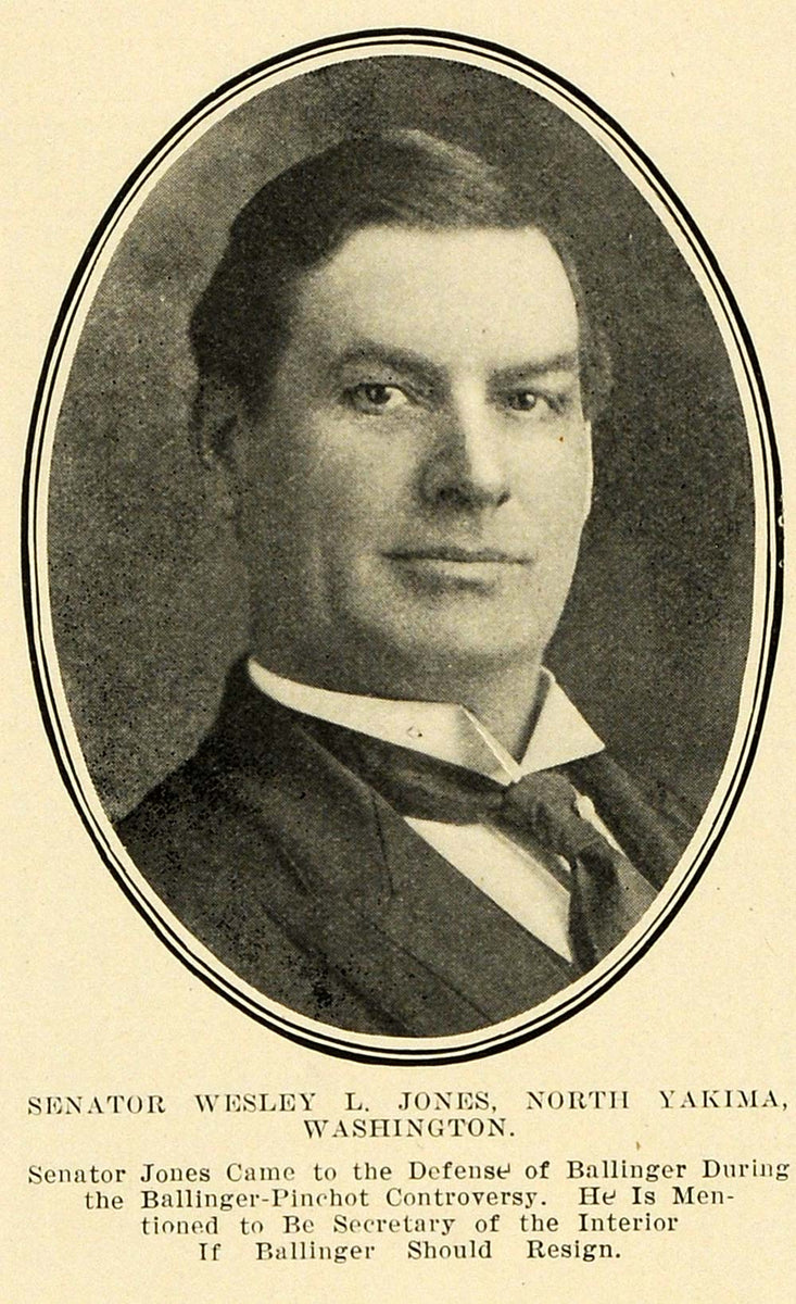 1911 Print Senator Wesley Jones North Yakima Ballinger ORIGINAL HISTOR ...